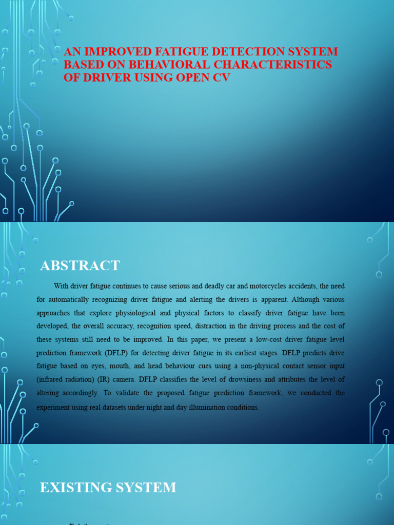 An Improved Fatigue Detection System Based On Behavioral | PDF ... An Improved Fatigue Detection System Based On Behavioral | PDF ...