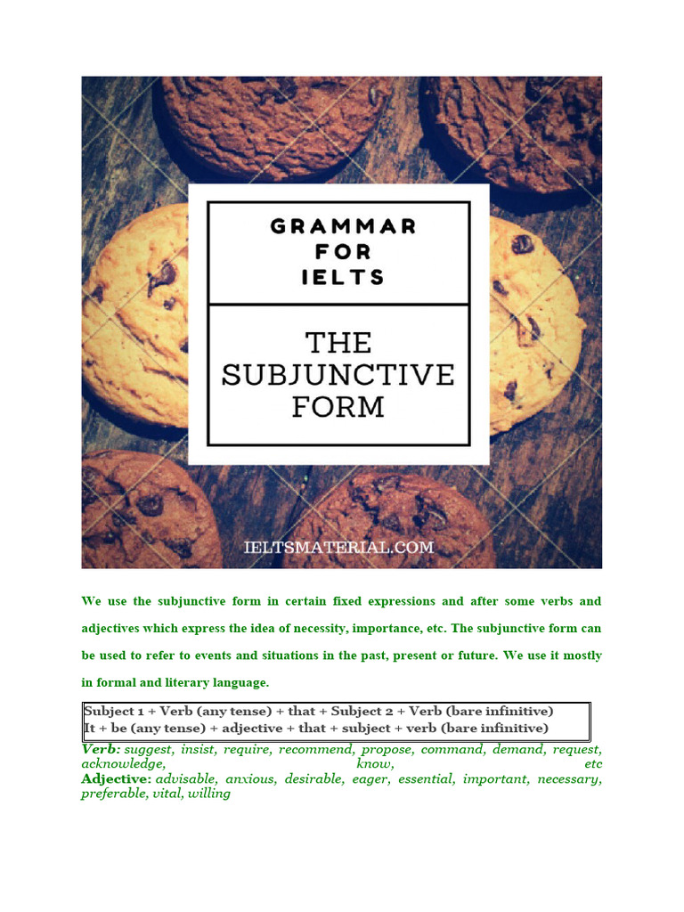 Subjunctive Mood | PDF | Verb | Grammatical Tense