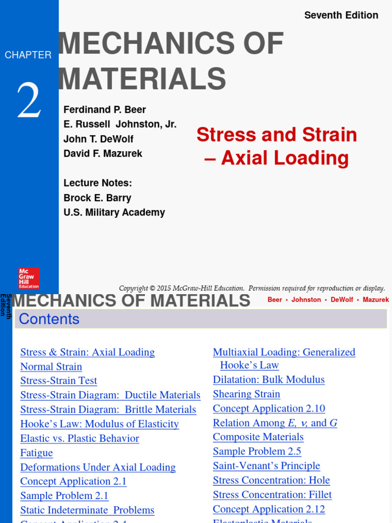 Chapter 2 - Stress and Strain Axial Loading | PDF