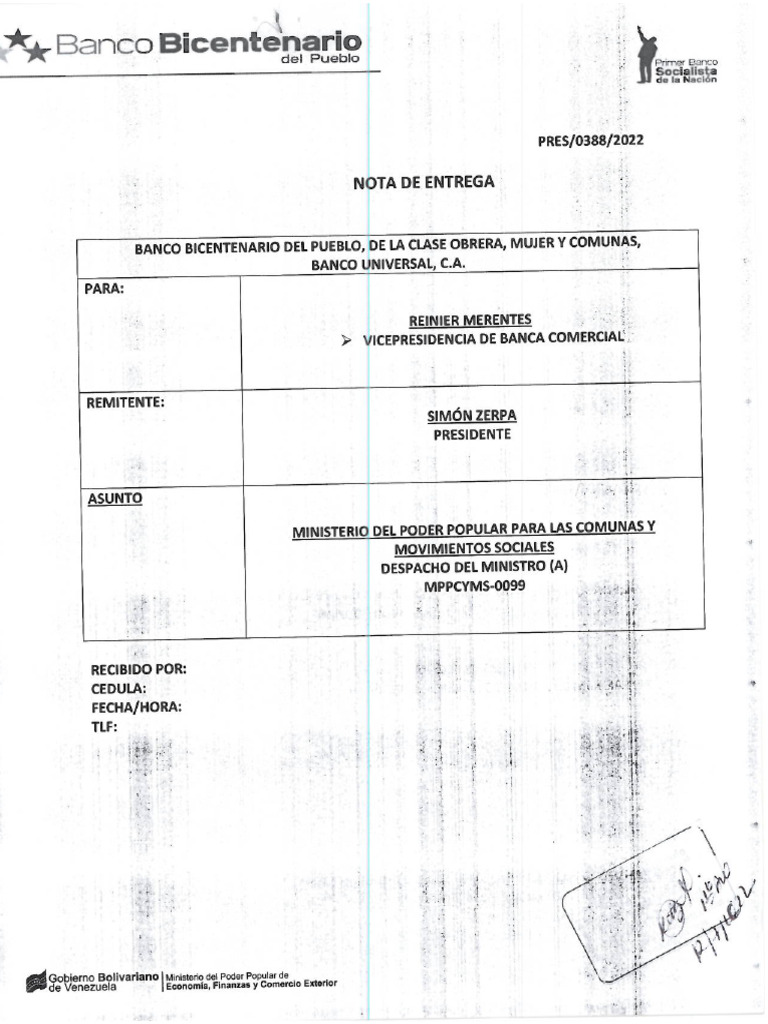 Oficio 009 Del 08-07-2022 Consejo Comunal | PDF