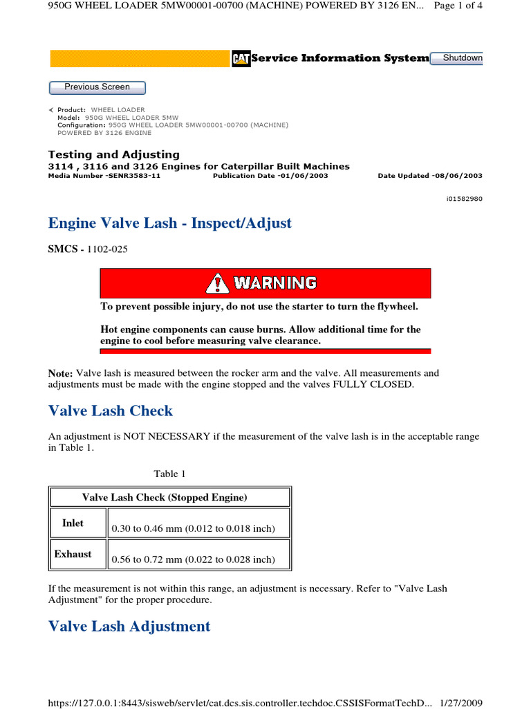 Valve Lash Pdf Engines Mechanical Engineering