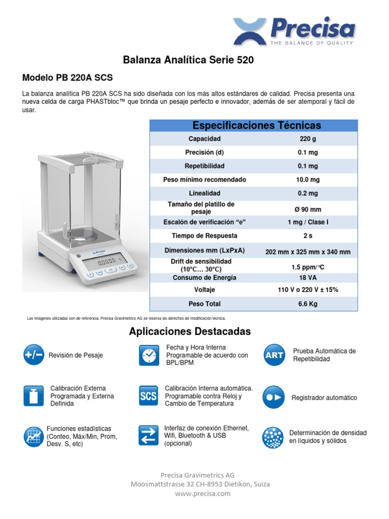 Ficha Técnica 520 PB 220 A SCS | PDF