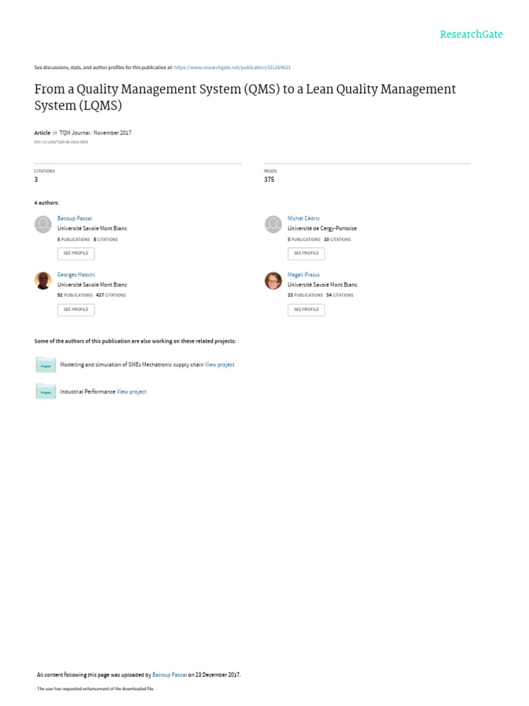 From A Quality Management System (QMS) To A Lean Quality Management ...