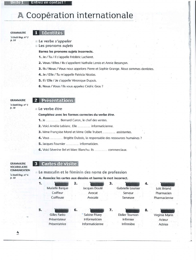 Unité 1. Exercices Unité 1 | PDF