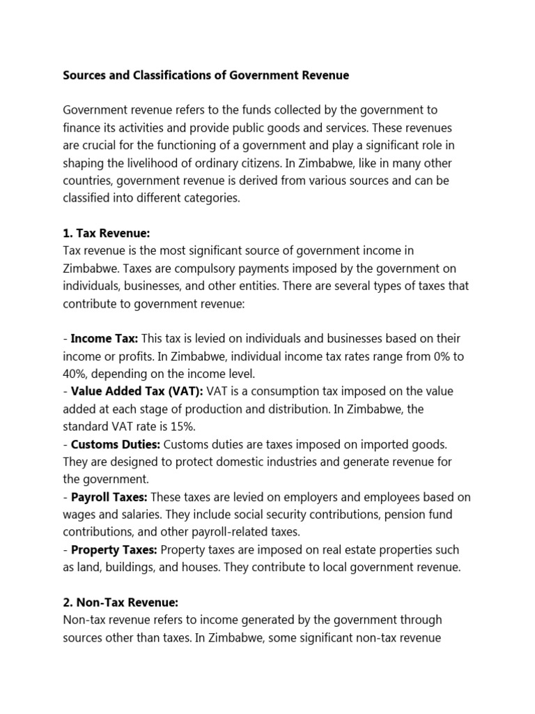 Assignment Sources of Revenue | PDF | Social Science