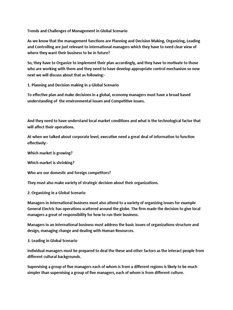 PPM Notes | PDF | Market (Economics) | Globalization