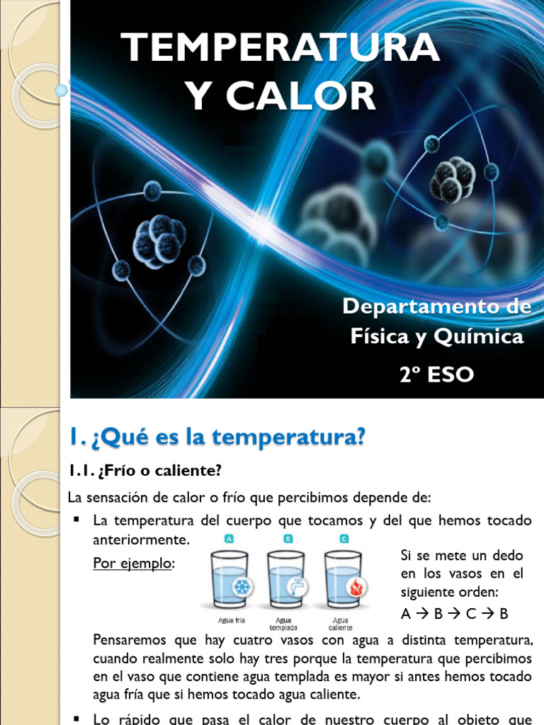 Tema 8 - Temperatura y Calor - 2ºESO | PDF | Fahrenheit | Temperatura