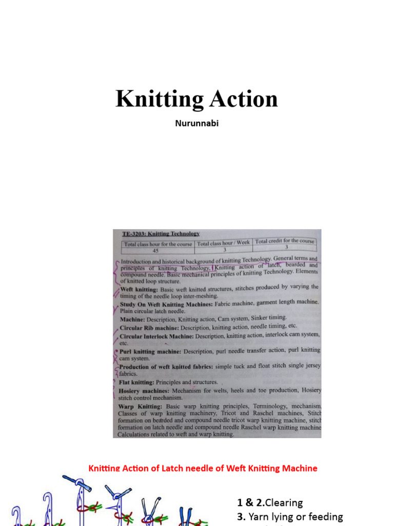 Knitting Action and Etc | PDF | Knitting | Textiles