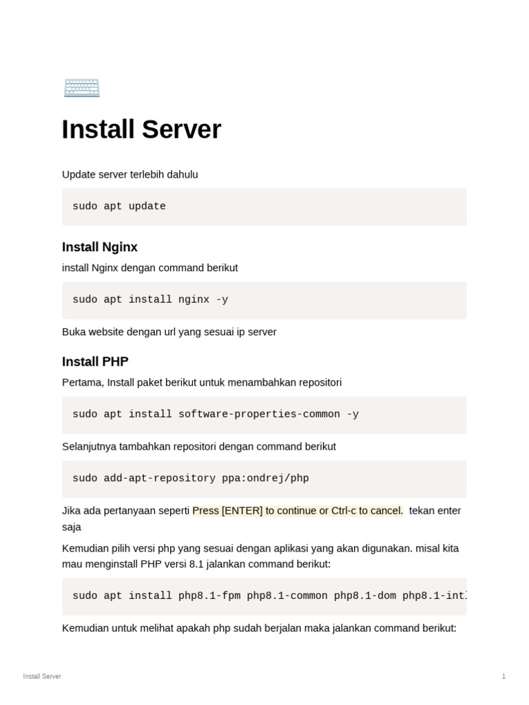 Panduan Install Server Linux | PDF