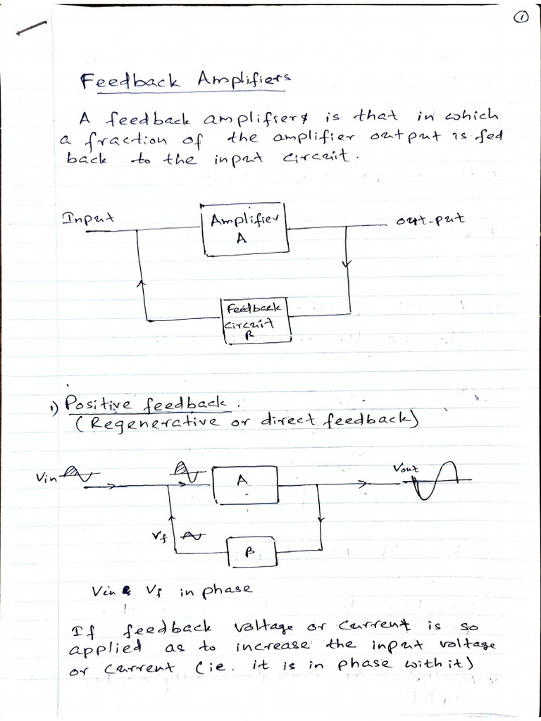 Feedback Amplifiers | PDF