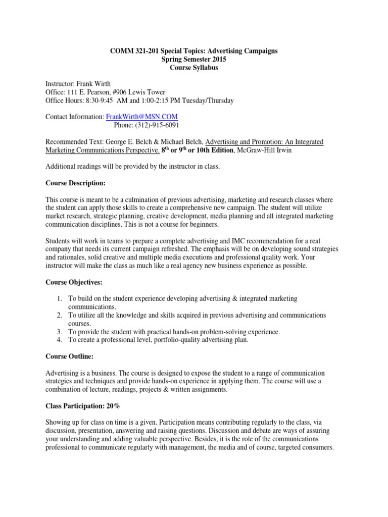 Advanced Advertising Campaigns | PDF | Marketing Communications ...
