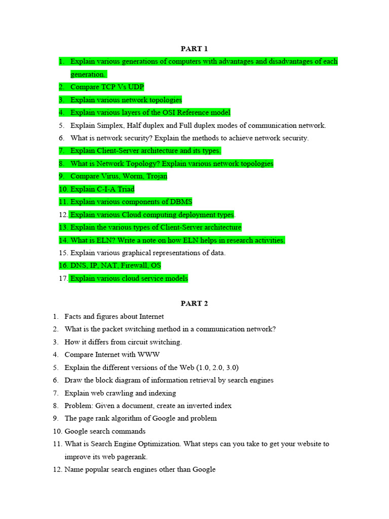 Sample Qstns | PDF | Sequence Alignment | Computer Network