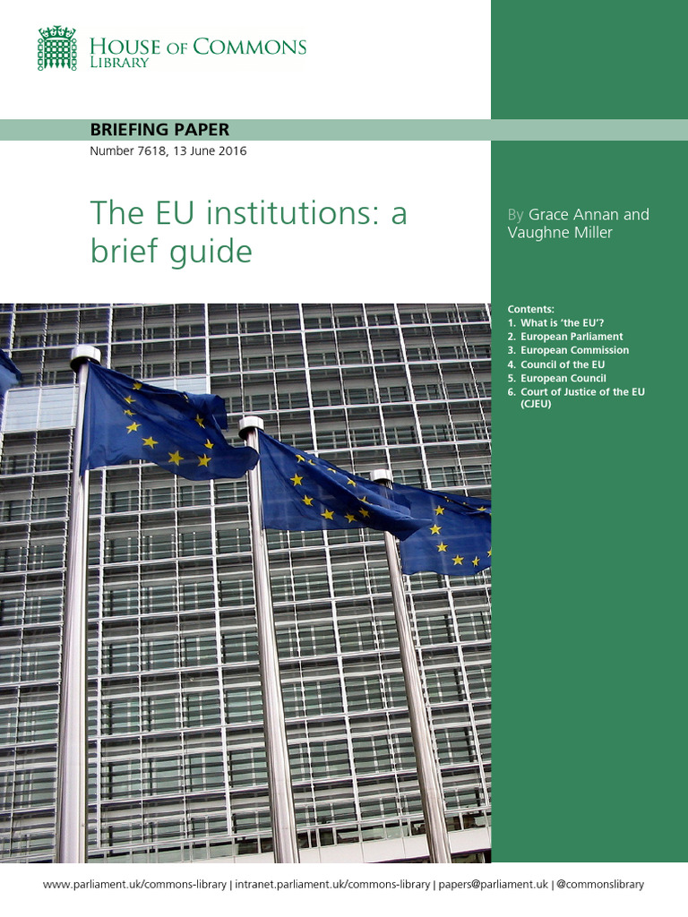 The EU Institutions - A Brief Guide (2016) | PDF | European Union ... The EU Institutions - A Brief Guide (2016) | PDF | European Union ...