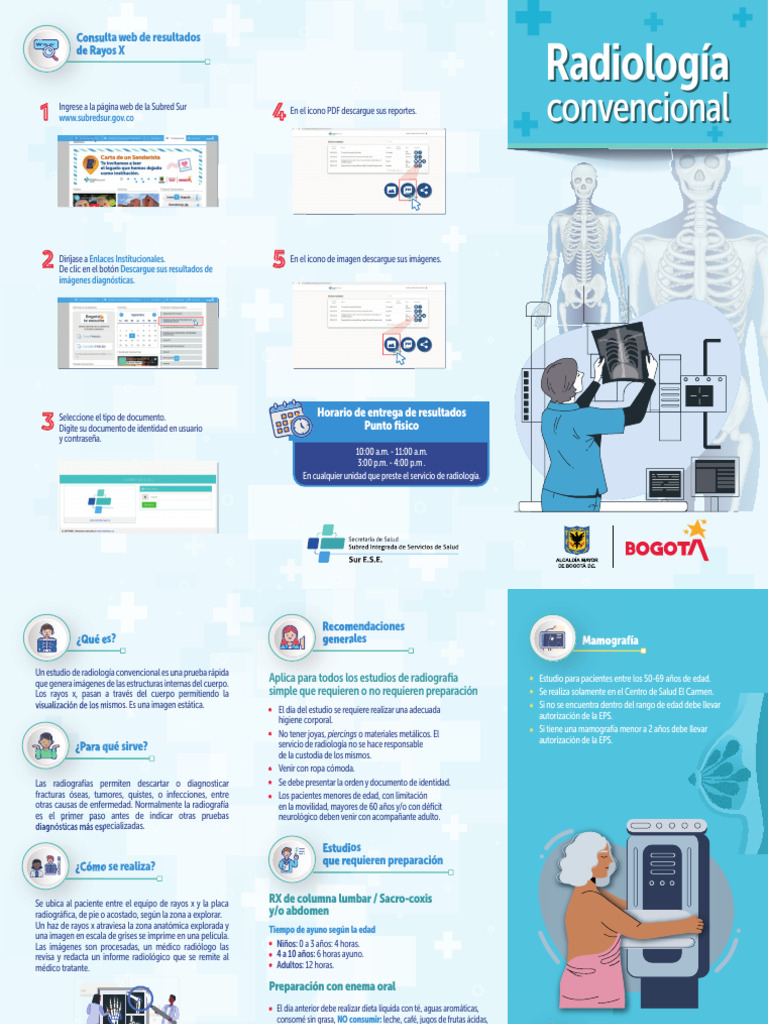 Folleto - Radiología Convencional | PDF | Radiología | Mamografía