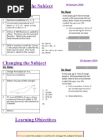 Changing The Subject Answers | PDF
