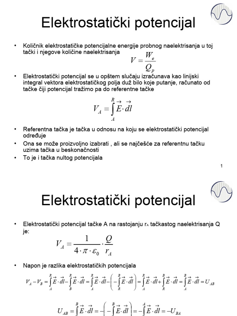 Elektrostatika 2 Predavanje | PDF
