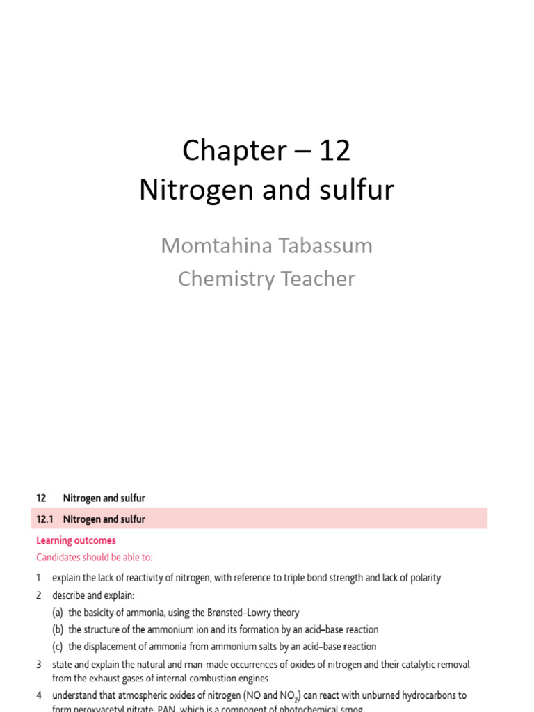 Chapter - 12 | PDF | Nitrogen | Ammonia