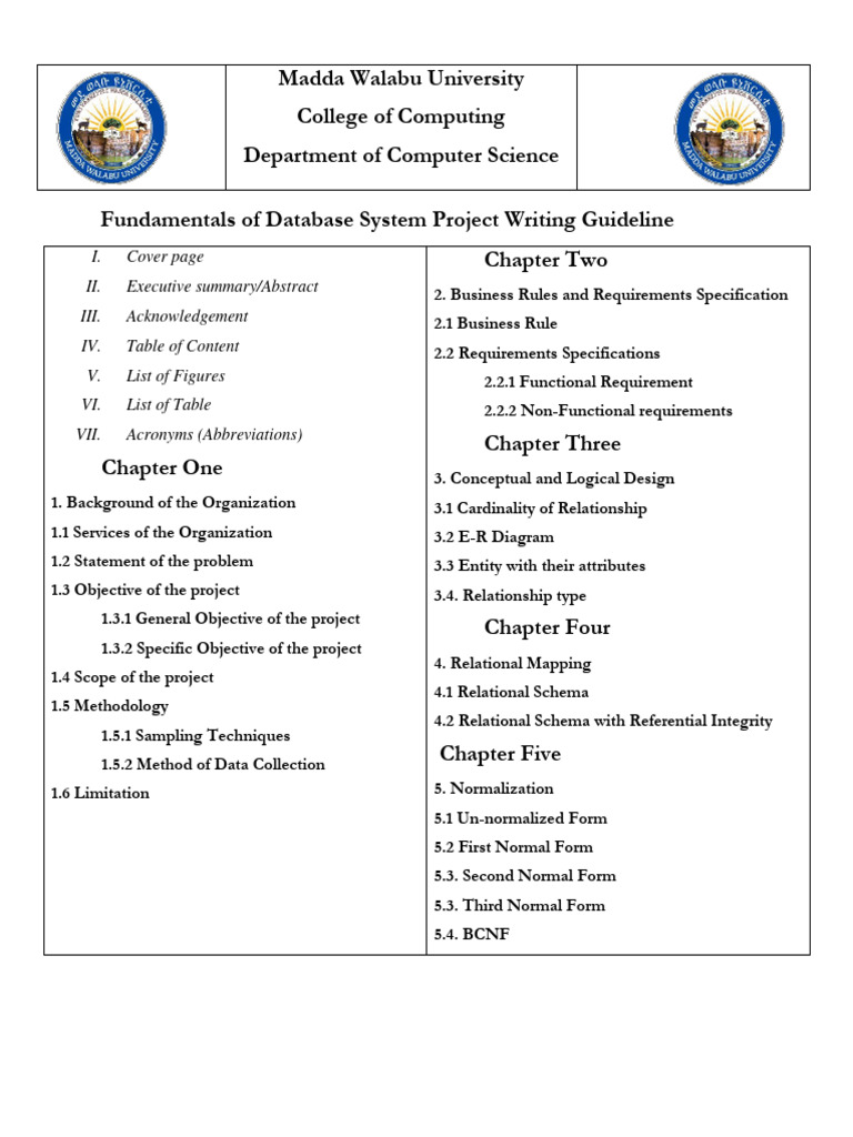 DB Project Guideline | PDF | Conceptual Model | Data Model