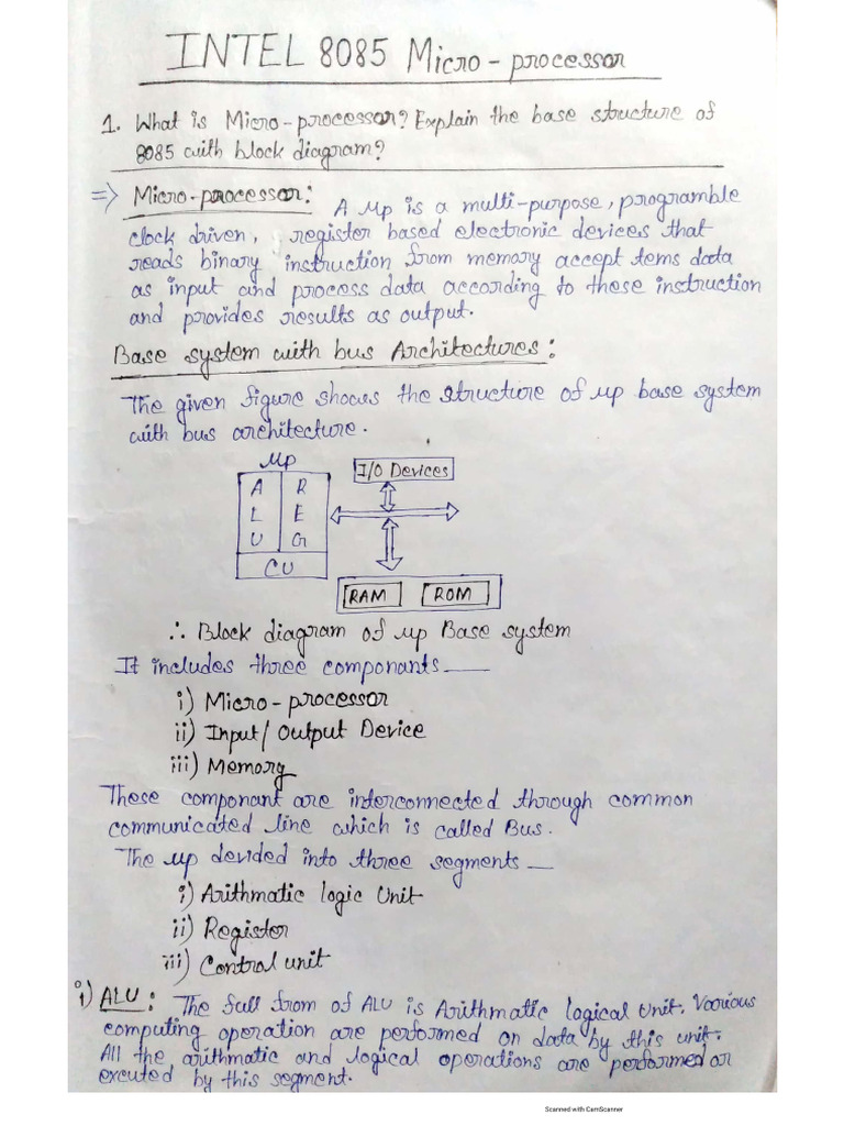 Microprocessor Note | PDF