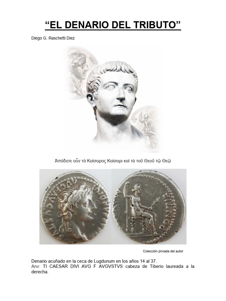 El Denario Del Tributo | PDF | Augusto | Europa antigua