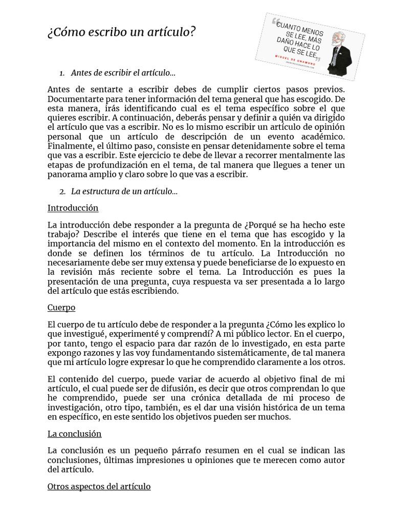 3.cómo Escribo Un Artículo | PDF | Verbo