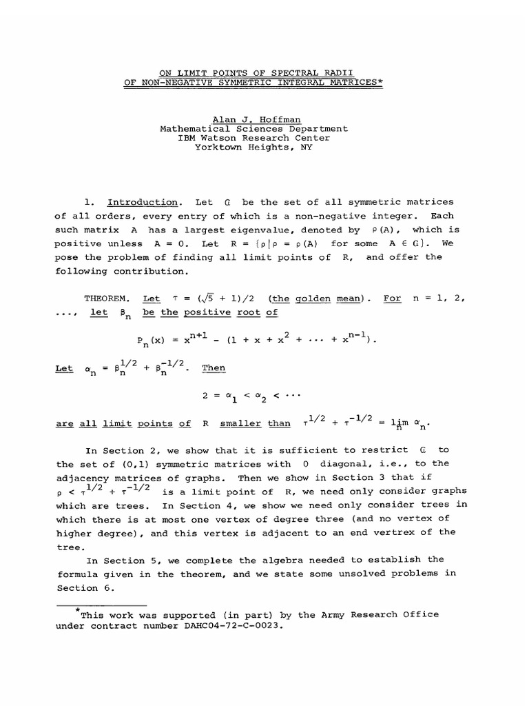 Hoffman 1972 | PDF | Vertex (Graph Theory) | Applied Mathematics
