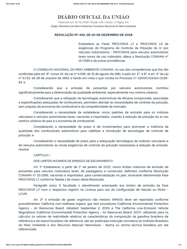 Novas Fases PROCONVE L7 e L8 | PDF | Tecnologia e Engenharia