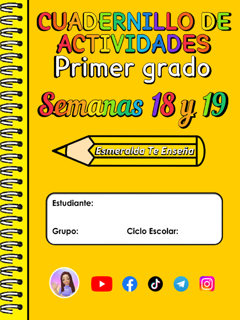 ? 1° S18-S19 - CUADERNILLO DE ACTIVIDADES ? Esmeralda Te Enseña ? ANEXOS? | PDF