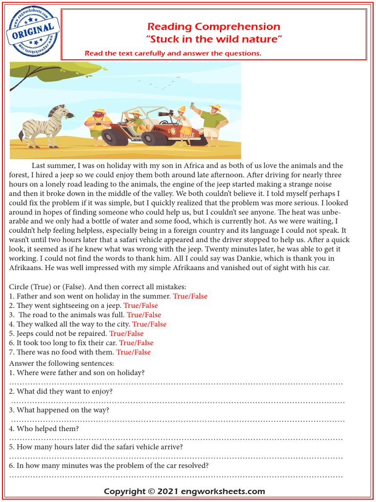 PS2uMfCcnN Reading Comprehension Worksheets For Kids | PDF