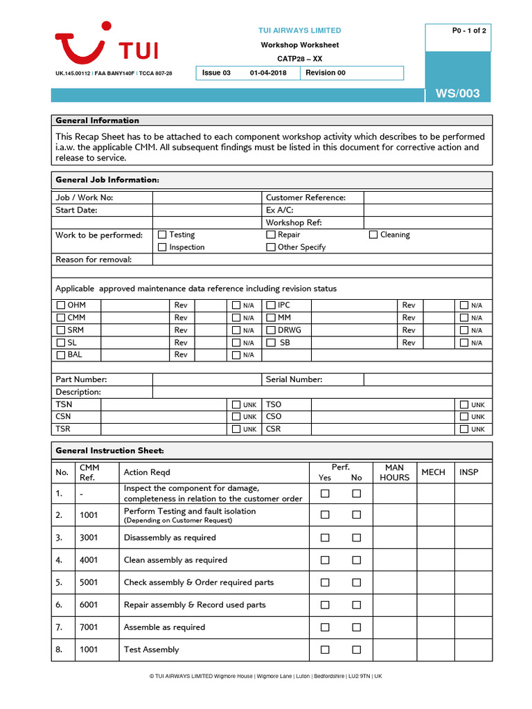 WS 003 Workshop Worksheet | PDF | Aviation