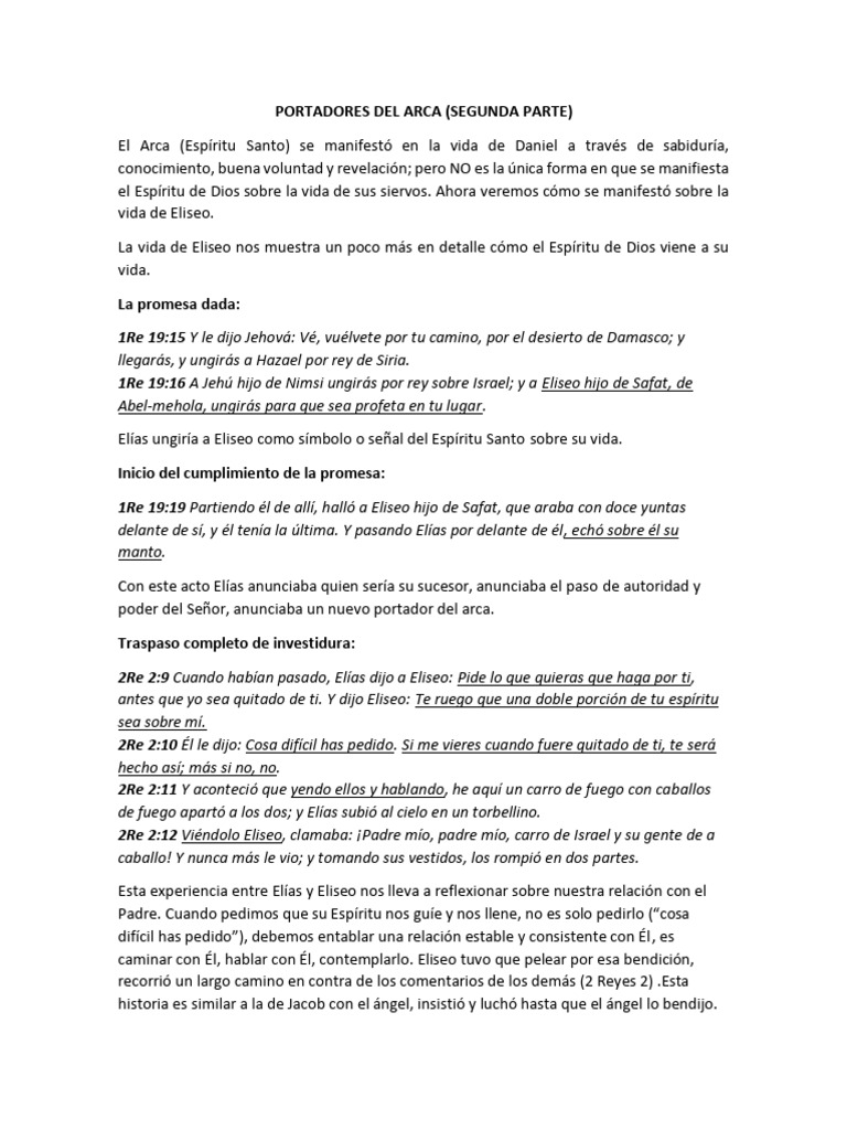 Portadores Del Arca 2 | PDF | Elijah | Creencia religiosa y doctrina