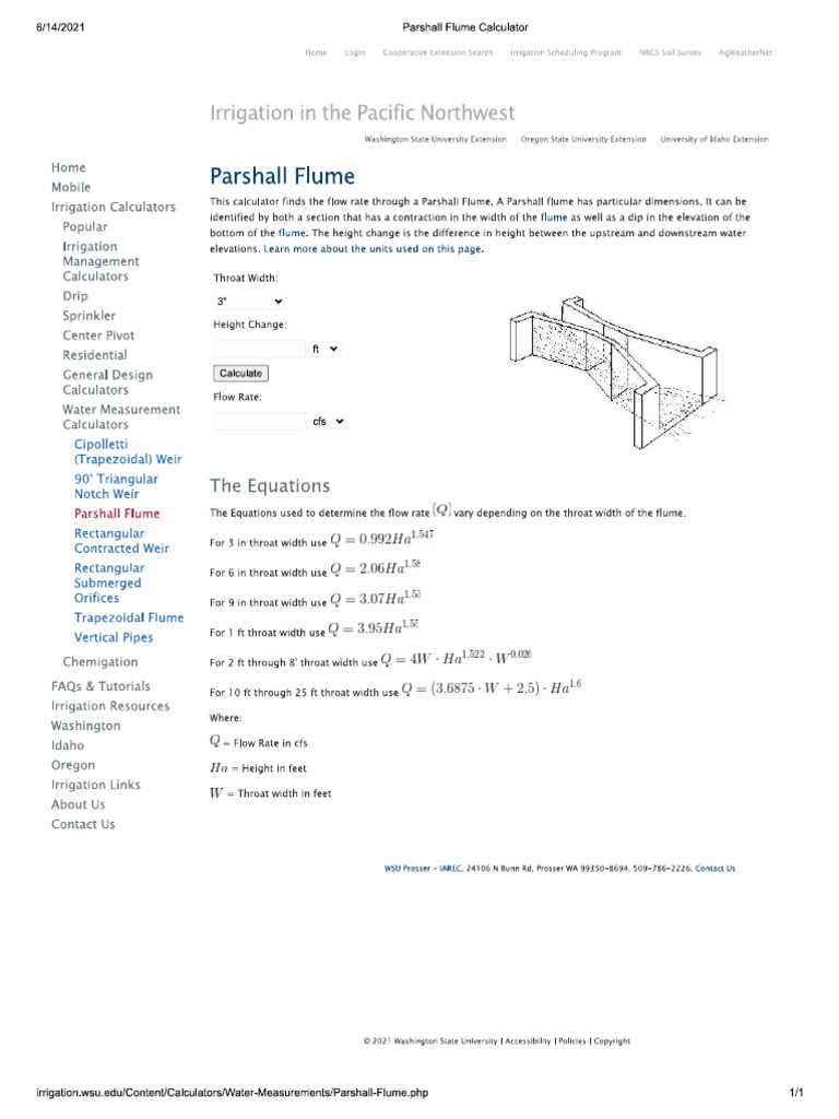 Parshall Flume | PDF