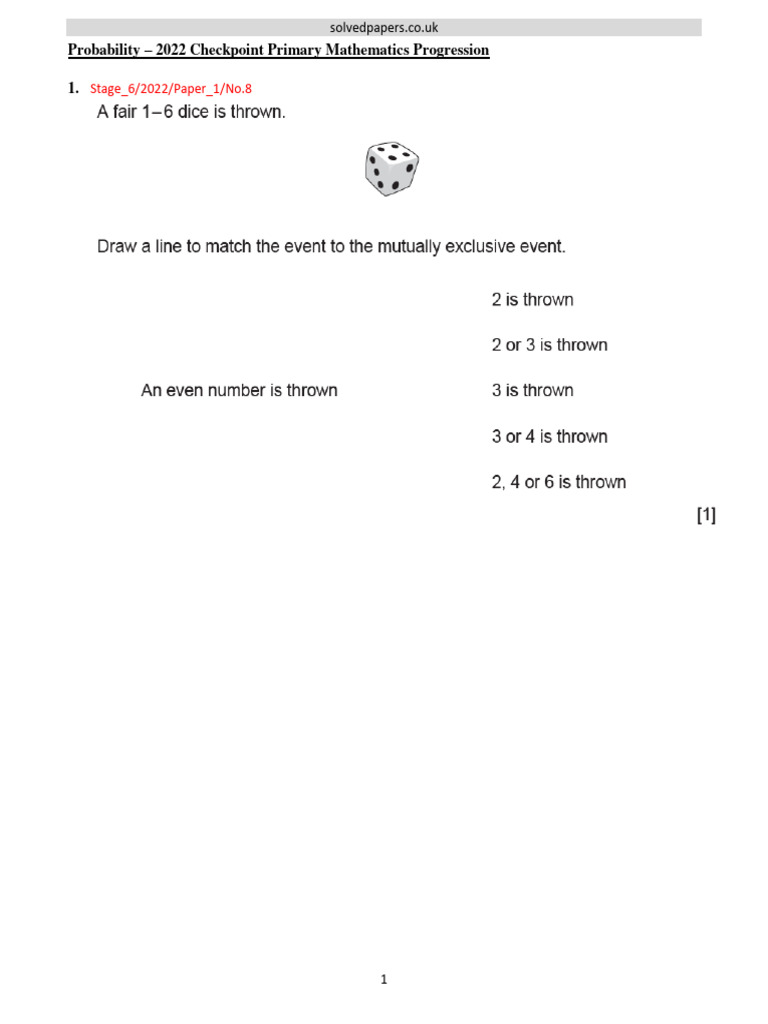 2022 Probability Checkpoint Primary Progression | PDF