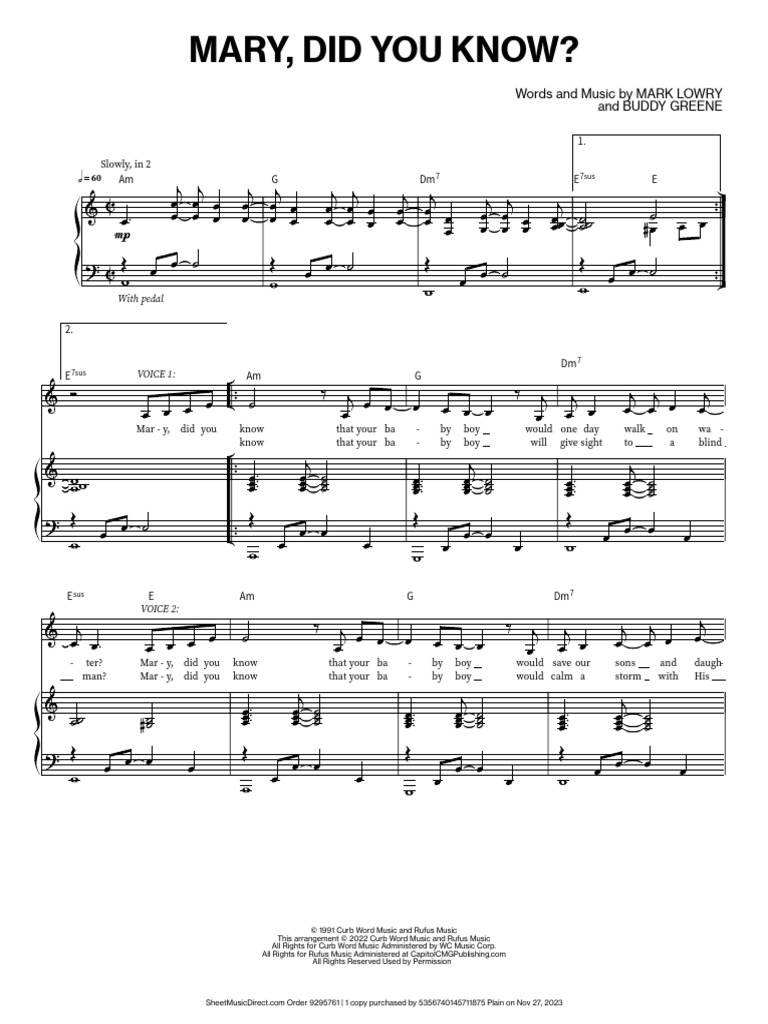 Mary, Did You Know? 2 | PDF