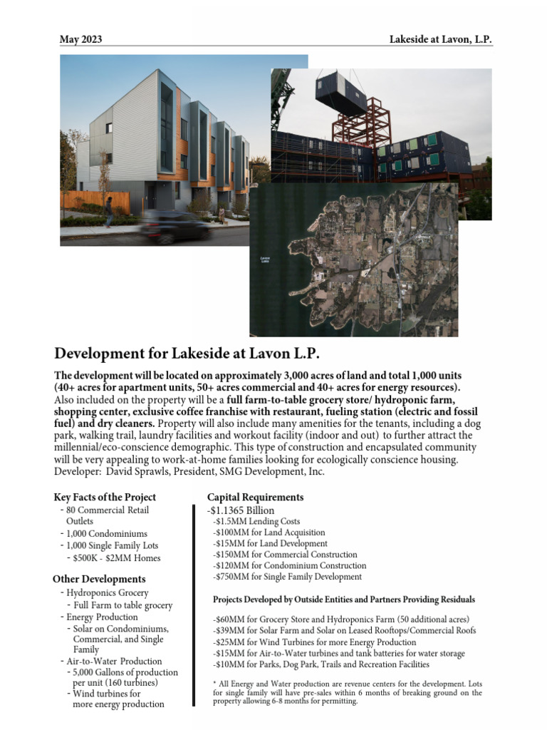 Sustainable Lakeside Development Plan | PDF | Solar Power | Energy ...