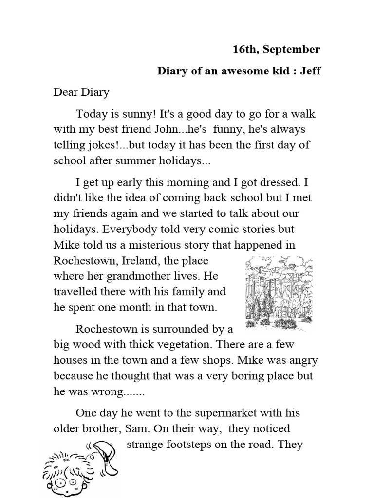 My Diary Reading Comprehension Exercises - 77203 | PDF