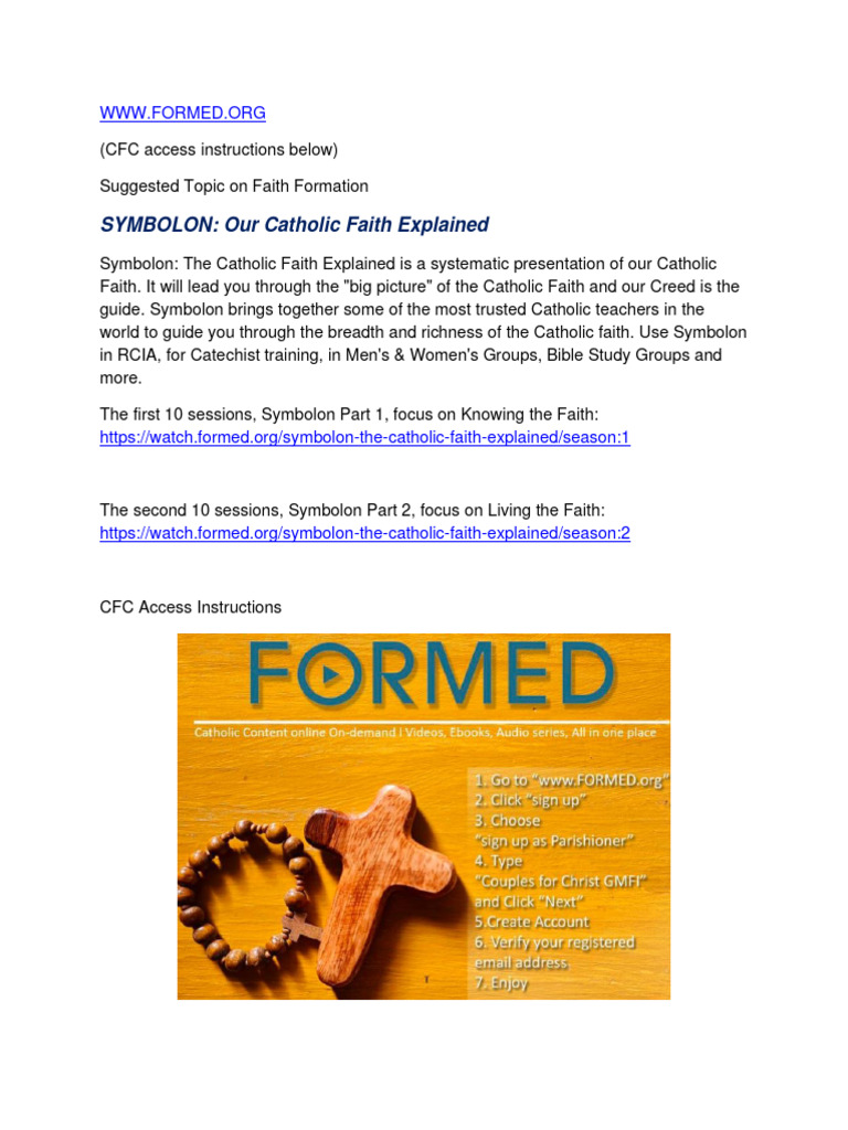 SYMBOLON: Our Catholic Faith Explained | PDF