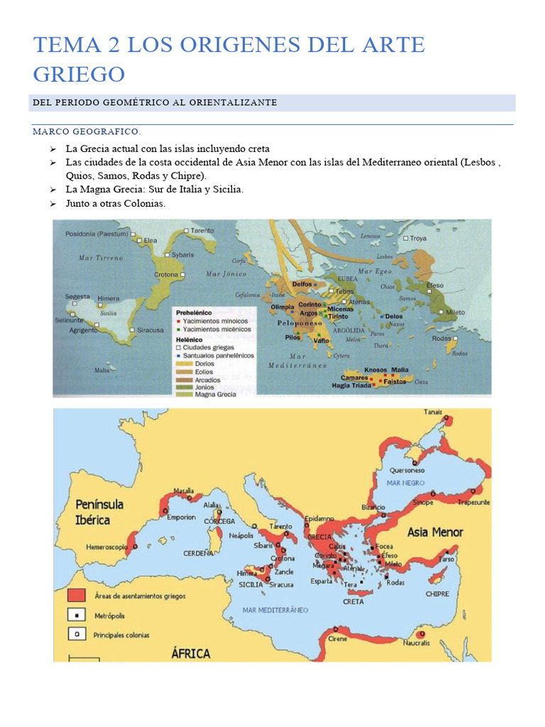 Tema 2 Terminado Origenes Del Arte Griego. | PDF | Antigua Grecia | templo