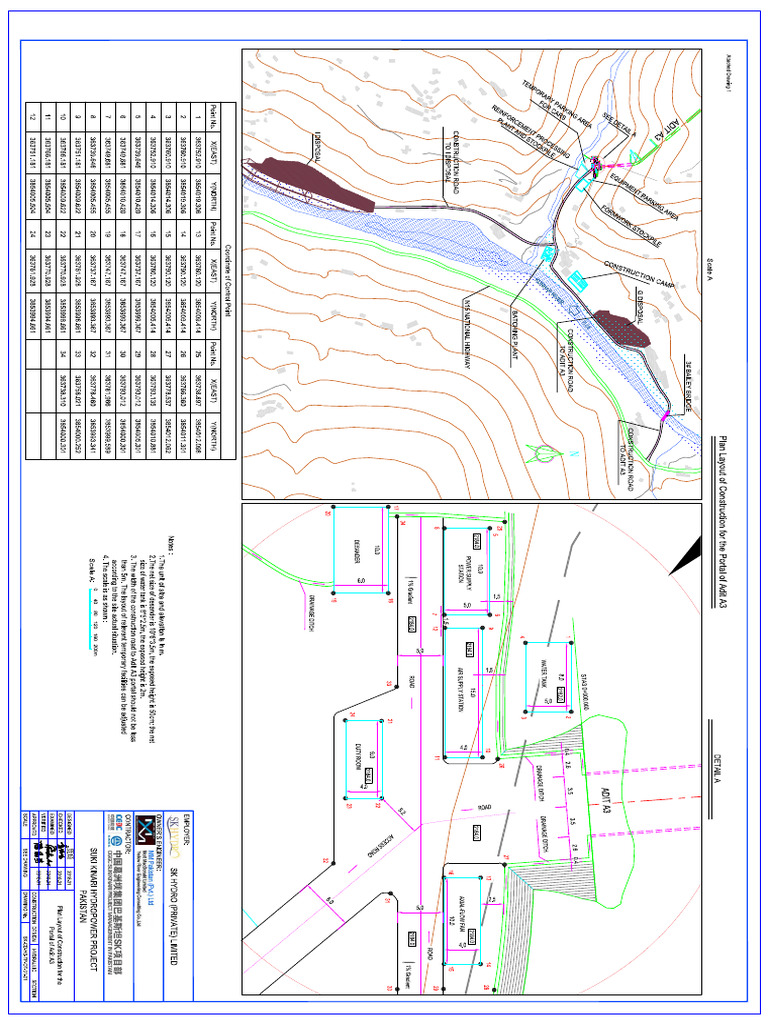 Attached Drawing 1 the Plan Layout of Construction for the Portal of ...