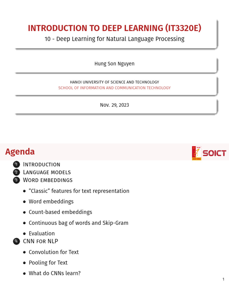 Intro DL 10 NLP | PDF | Part Of Speech | Artificial Intelligence