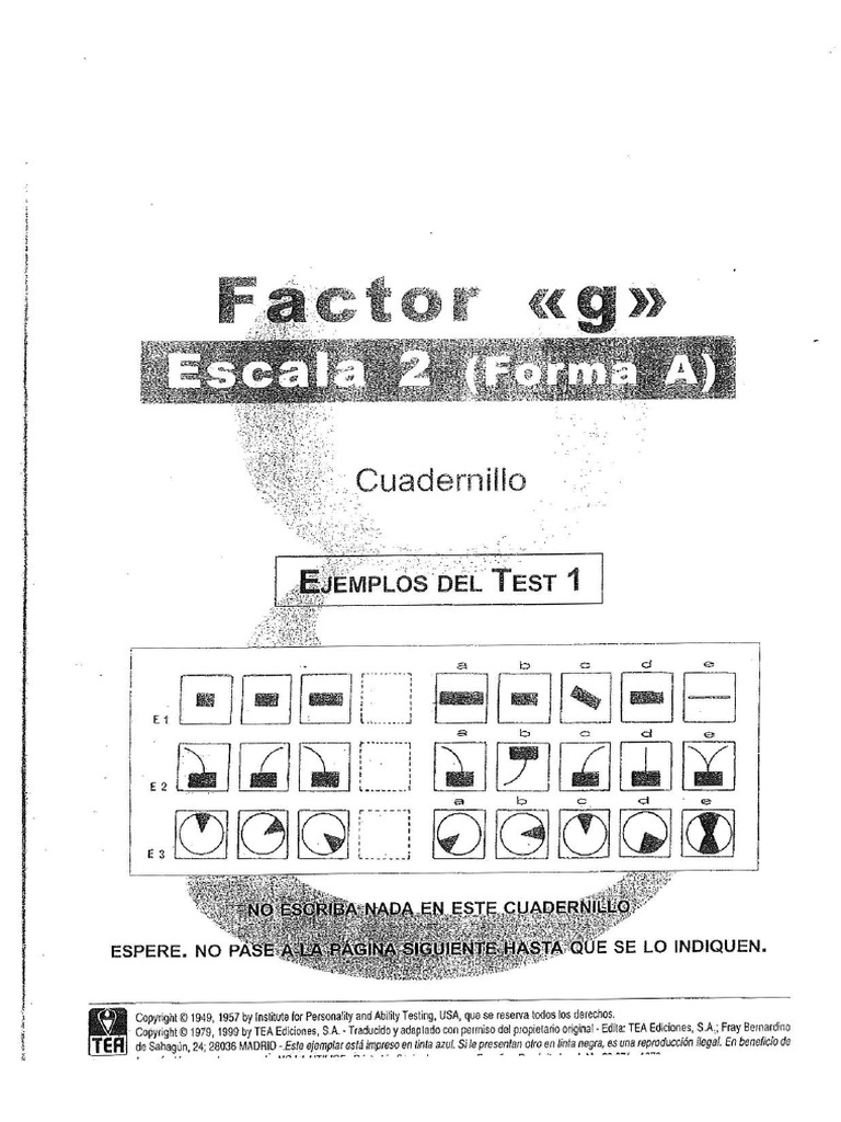 Prueba Factor G | PDF