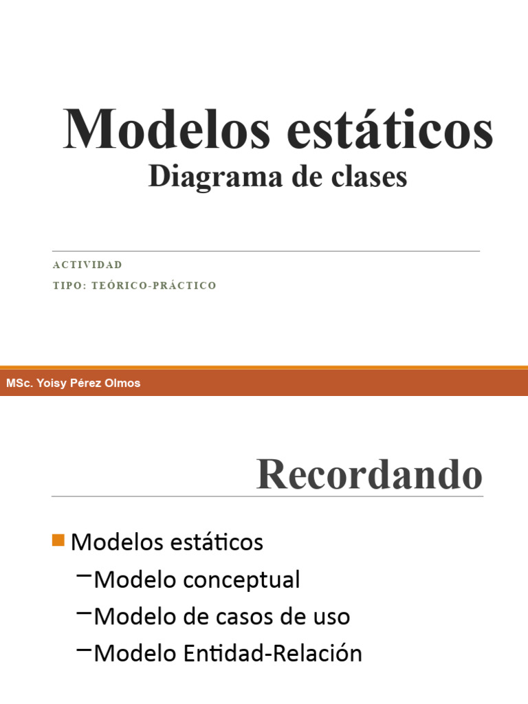 Clase 5 - Modelos Estáticos-Diagrama de Clases | Descargar gratis PDF ...