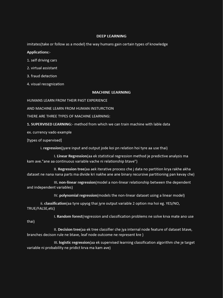 My ML Tiny Notes | Download Free PDF | Machine Learning | Regression ...