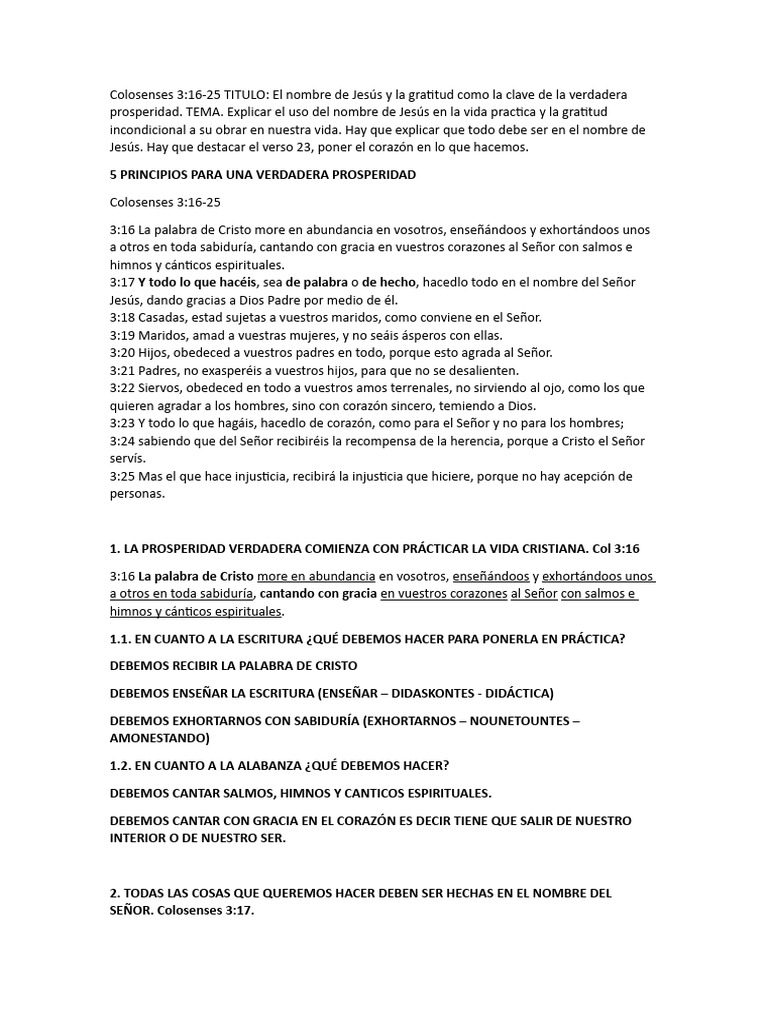 El Nombre de Jesus Como La Clave de La Verdadera Prosperidad | PDF ... El Nombre de Jesus Como La Clave de La Verdadera Prosperidad | PDF ...