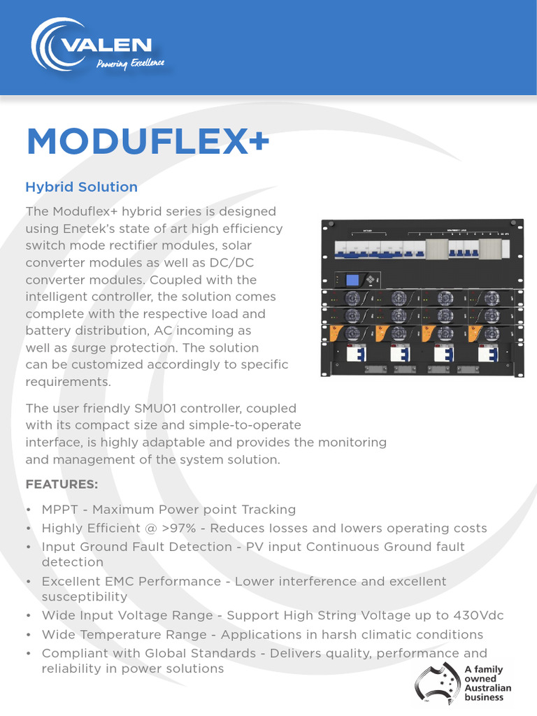 Moduflex Hybrid PowerCore 9U Spec Sheet 25-08-21 | PDF | Manufactured ...