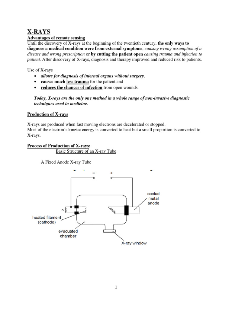 X Rays And Ct Scans Notes Pdf X Ray Ct Scan