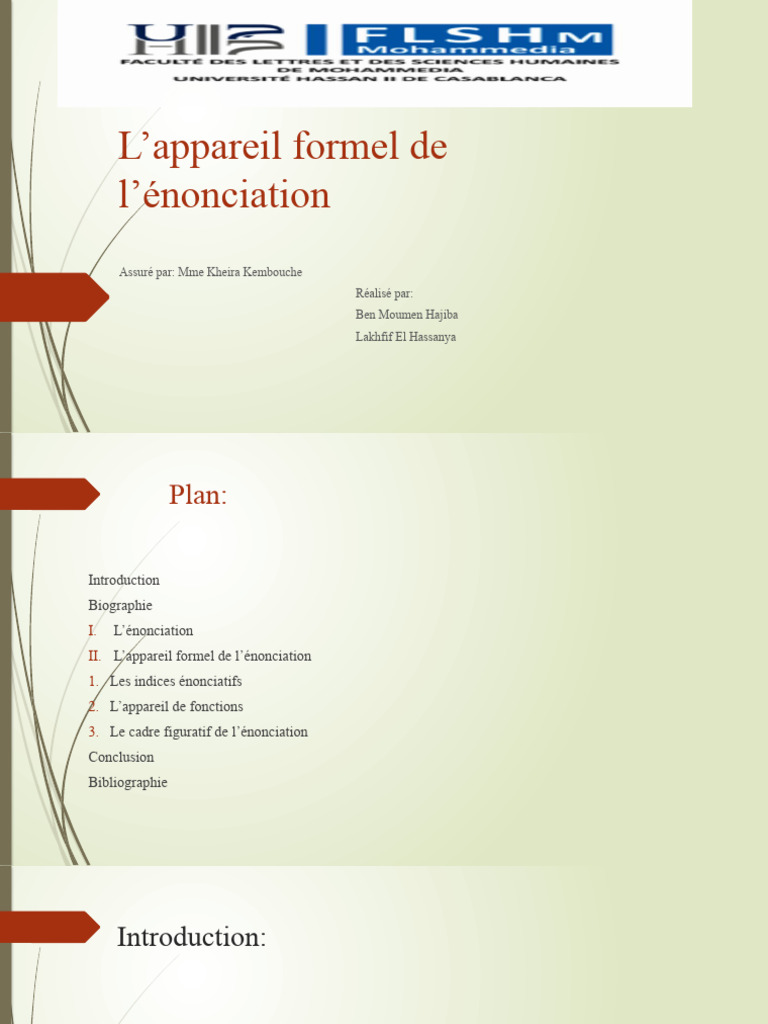 L'appareil formel de l'énonciation | PDF | Philosophie | Études des ...