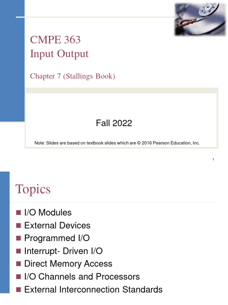 06 - Stallings CH7 Input Output | PDF | Input/Output | Usb