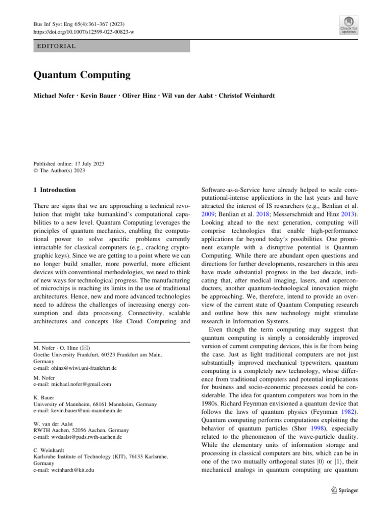 Quantum Computing | PDF | Quantum Computing | Computing