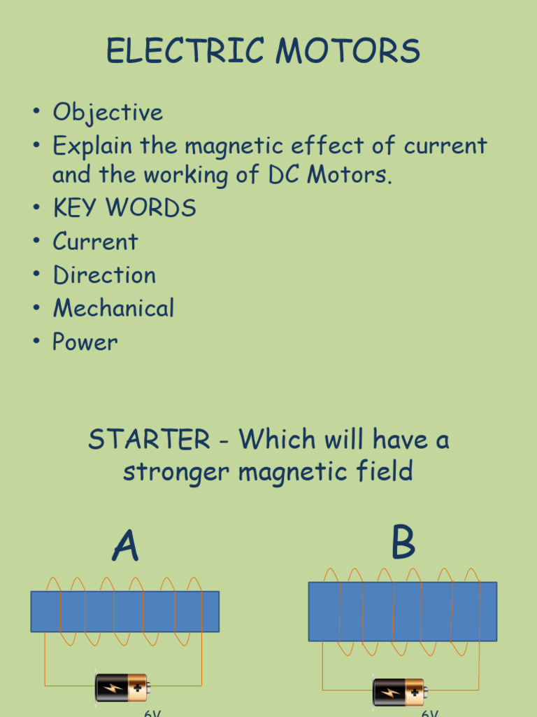 Electric Motors Year 8 | PDF | Electric Motor | Direct Current